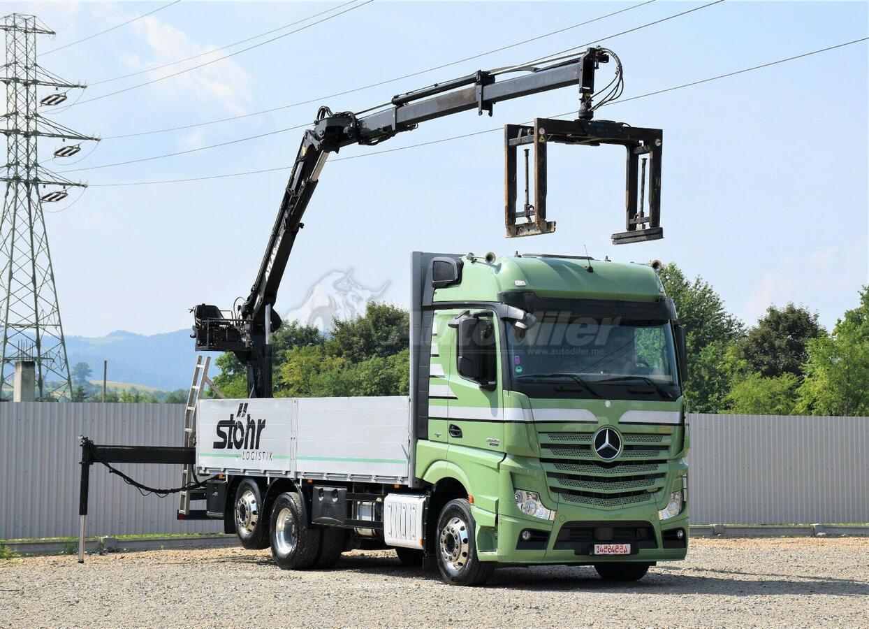 Mercedes Benz - ACTROS 2545 Ravna Platforma + Kran ATLAS - Cijena 28400 ...