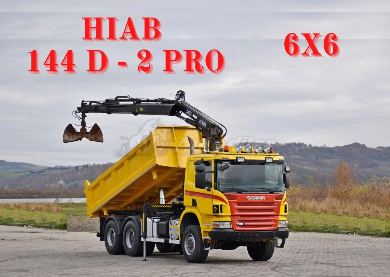 Scania - P380 Kiper 6x6 + Kran HIAB - Bordmatic - Cijena 61900 € - Crna ...