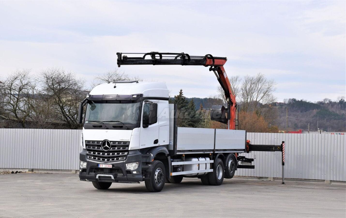 Mercedes Benz - AROCS 2542 Ravna Platforma + Kran PALFINGER - Cijena ...