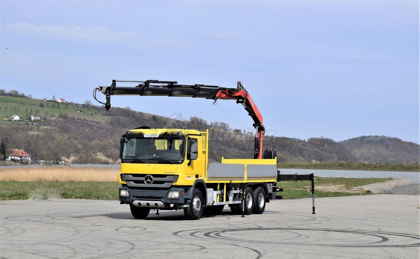 Mercedes Benz - ACTROS 2636 6x4 Ravna Platforma + Kran FASSI - Cijena ...