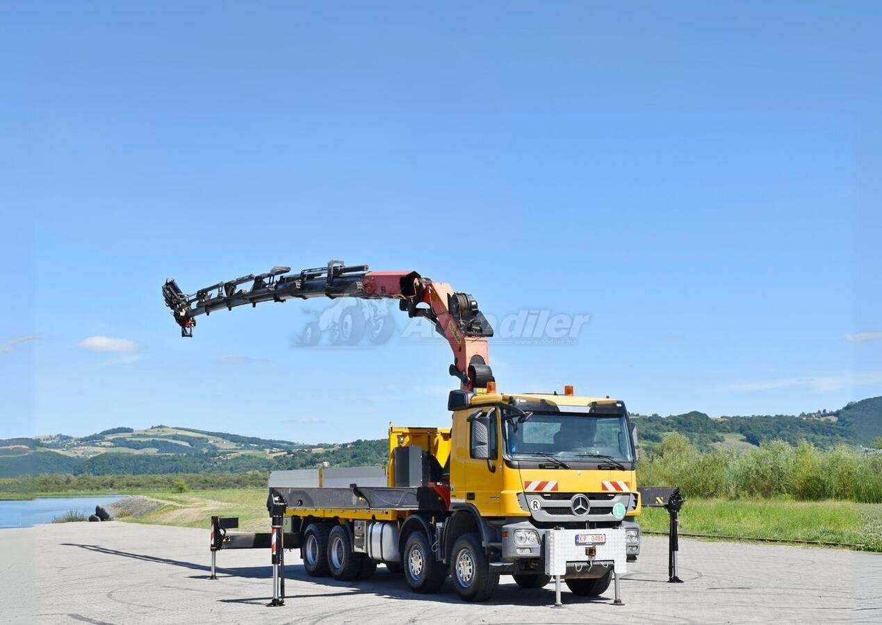 Mercedes Benz - ACTROS 4154 / Ravna platforma + Kran PALFINGER - Cijena ...