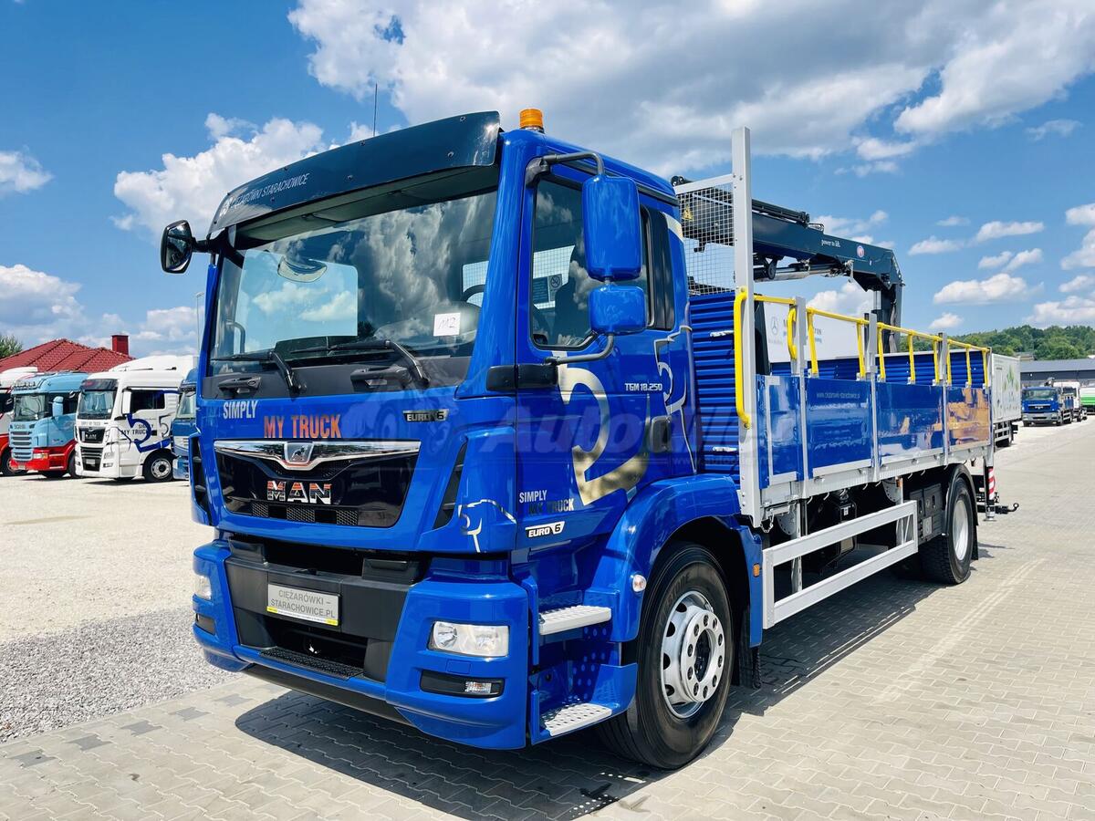 MAN - TGM 18.250 Ravna Platforma + Kran HMF - Cijena 54900 € - Crna ...