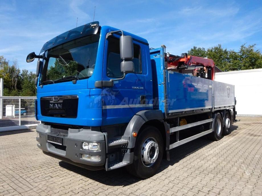 MAN - 26.340 TGM - Ravna Platforma + Kran PALFINGER - Cijena 41400 ...