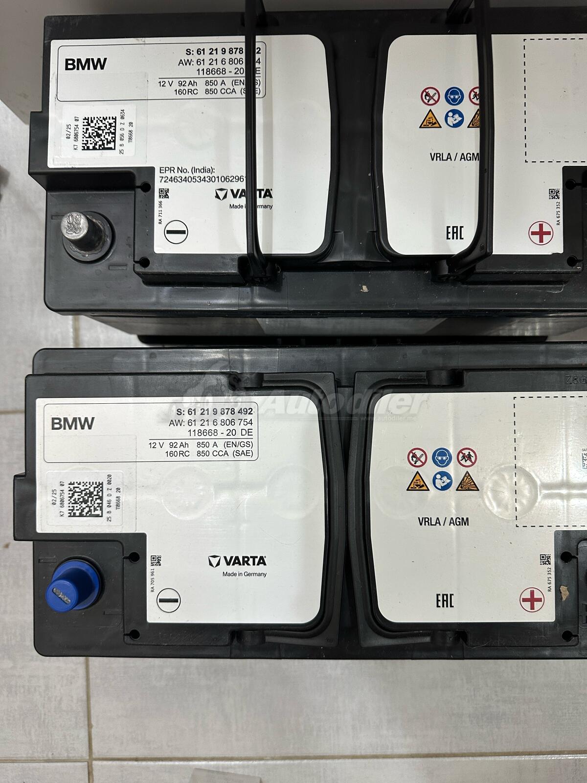 Akumulator Varta - 12V - 92 Ah - Cijena 250 € - Crna Gora Podgorica ...
