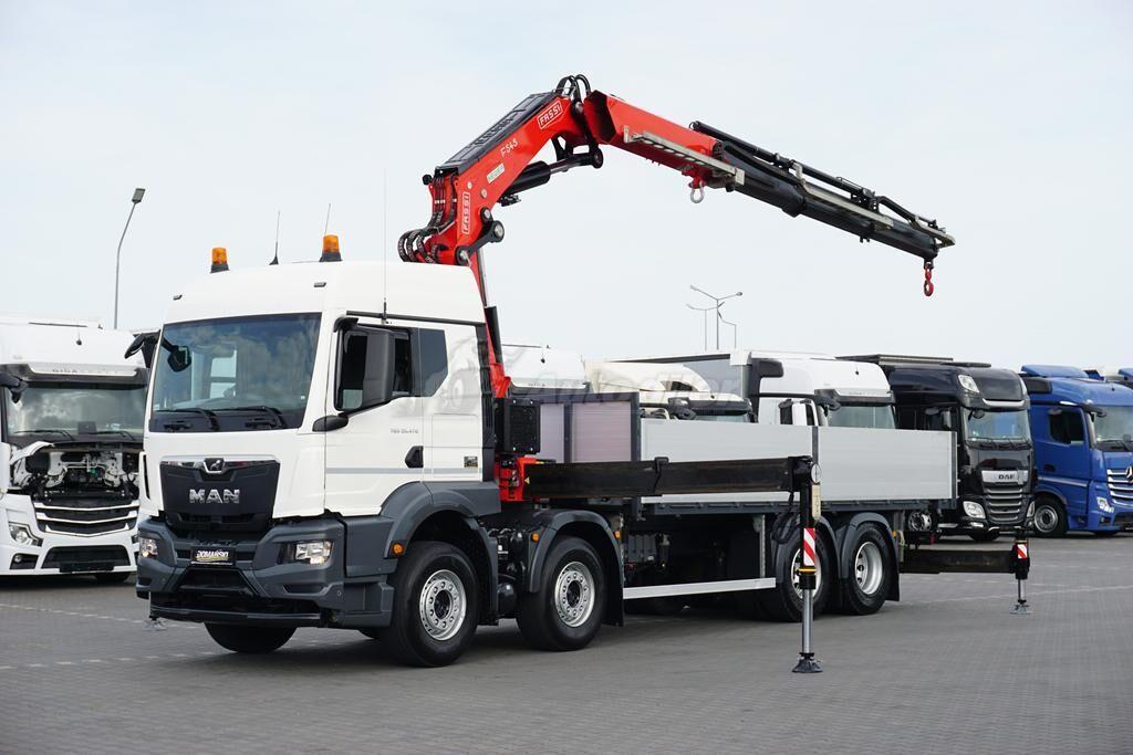 MAN - TGS / 35.470 / E 6 / FASSI F 545 kran kamion s ravnom platformom ...